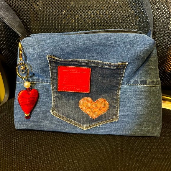 Hand Crafted | Bags | Handcrafted Jean Crossbody Purse With Designer ...